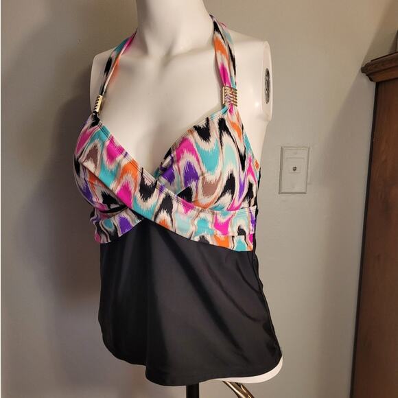 Catalina | Swim | Catalina Graphic Colorful Aztec Tankini Halter Top Tankini Swimsuit Size Large ...